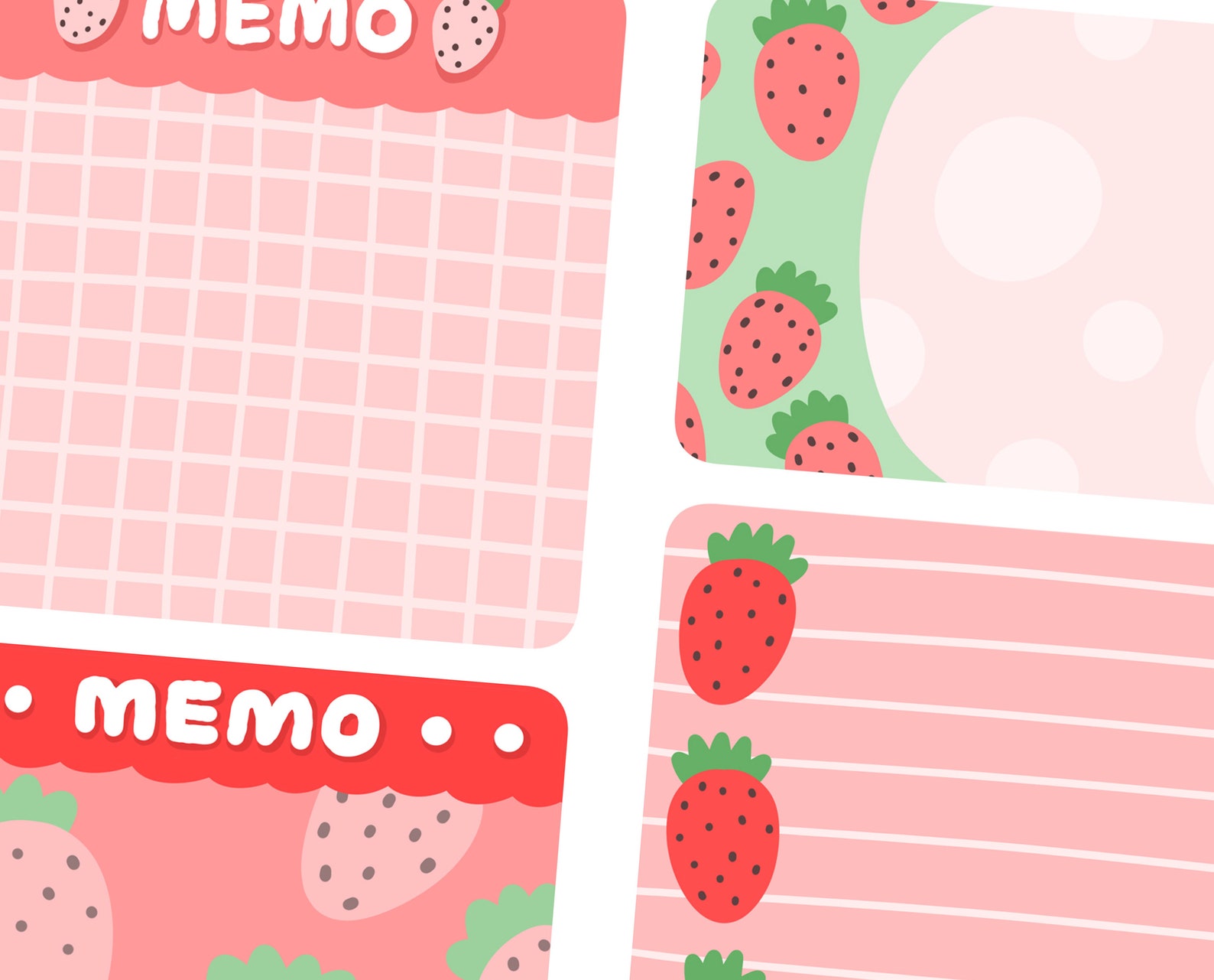 47 Strawberry Digital Sticker Pack Cute Strawberry Printable | Etsy