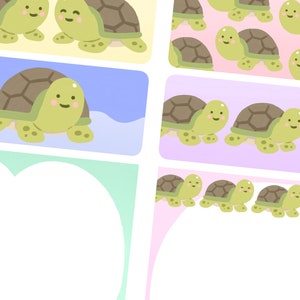 39 Cute Turtle Digital Sticker Pack, Cute Turtle Printable Stickers ...