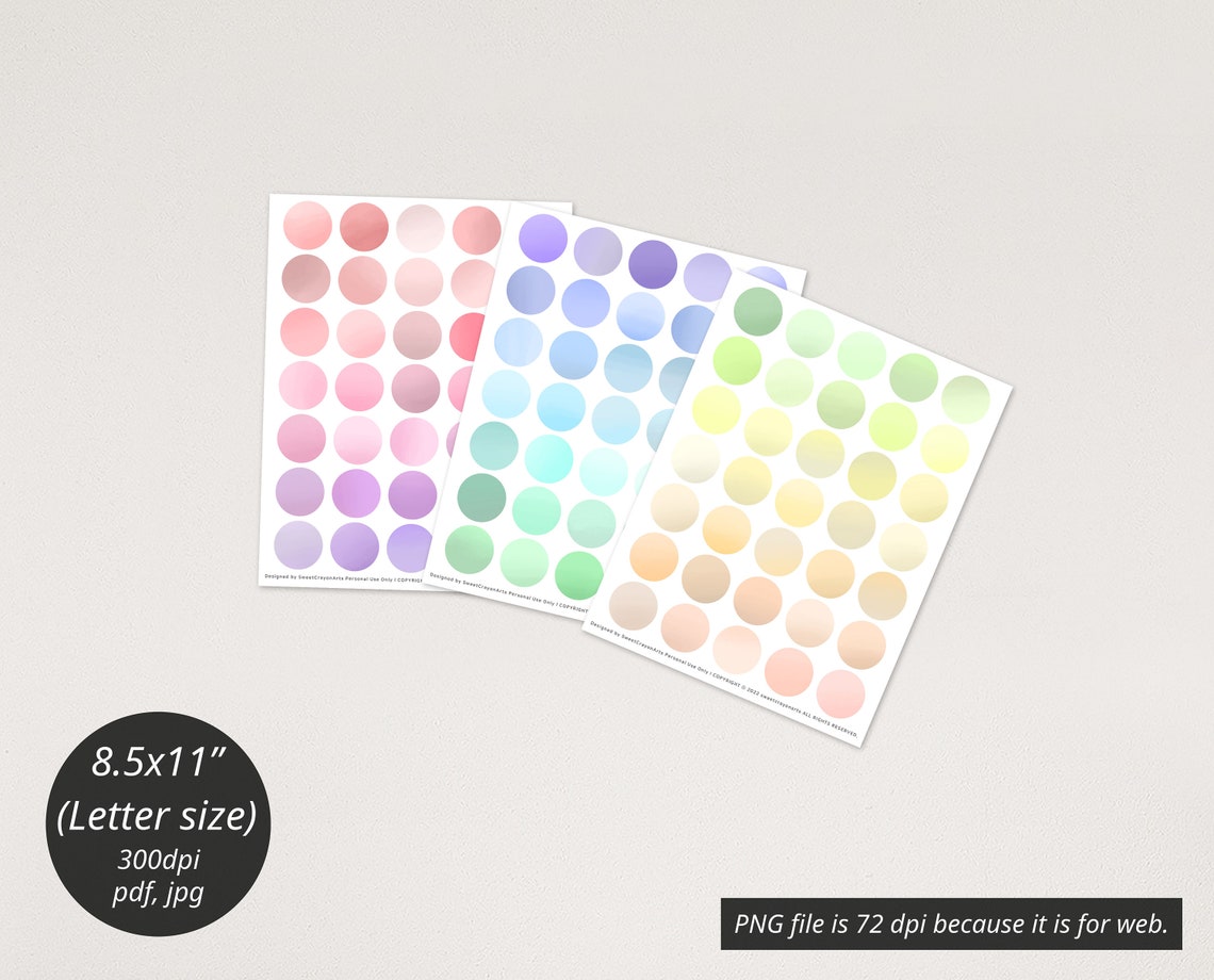 105 Pastel Tone Digital Sticker Pack Printable Stickers - Etsy