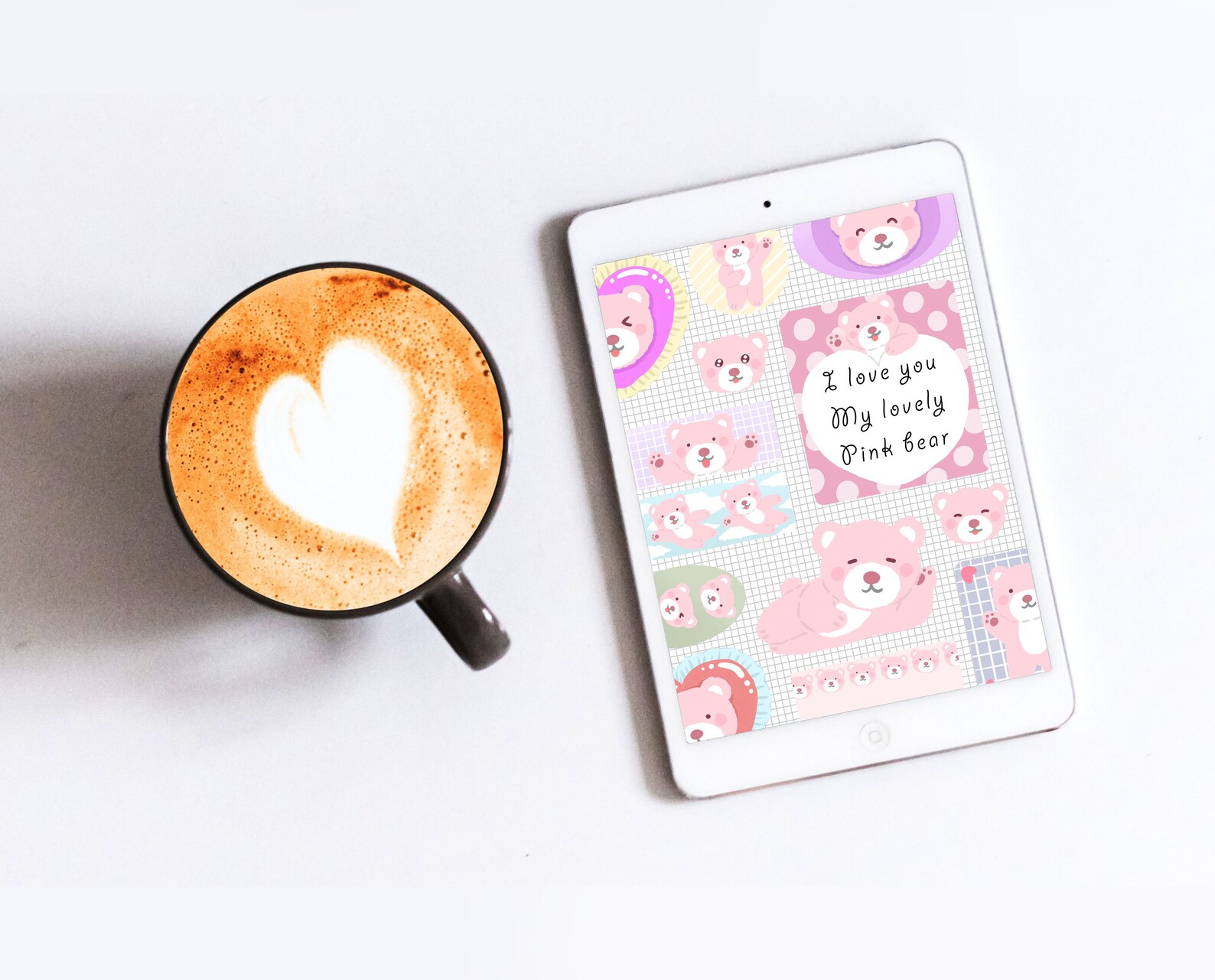 41 Cute Pink Bear Digital Sticker Pack Cute Bear Printable - Etsy