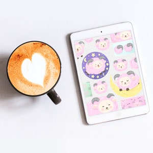 37 Cute Pink Sheep Digital Sticker Pack Sheep Goodnotes - Etsy