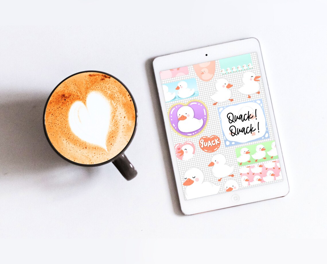 31 Cute Duck Digital Sticker Pack Cute Duck Printable - Etsy