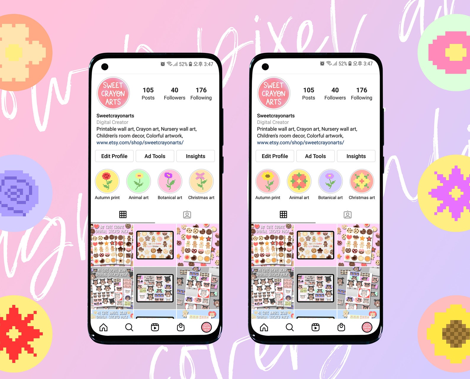 40 Cute Flower Pixel Art Instagram Highlight Covers Flower - Etsy