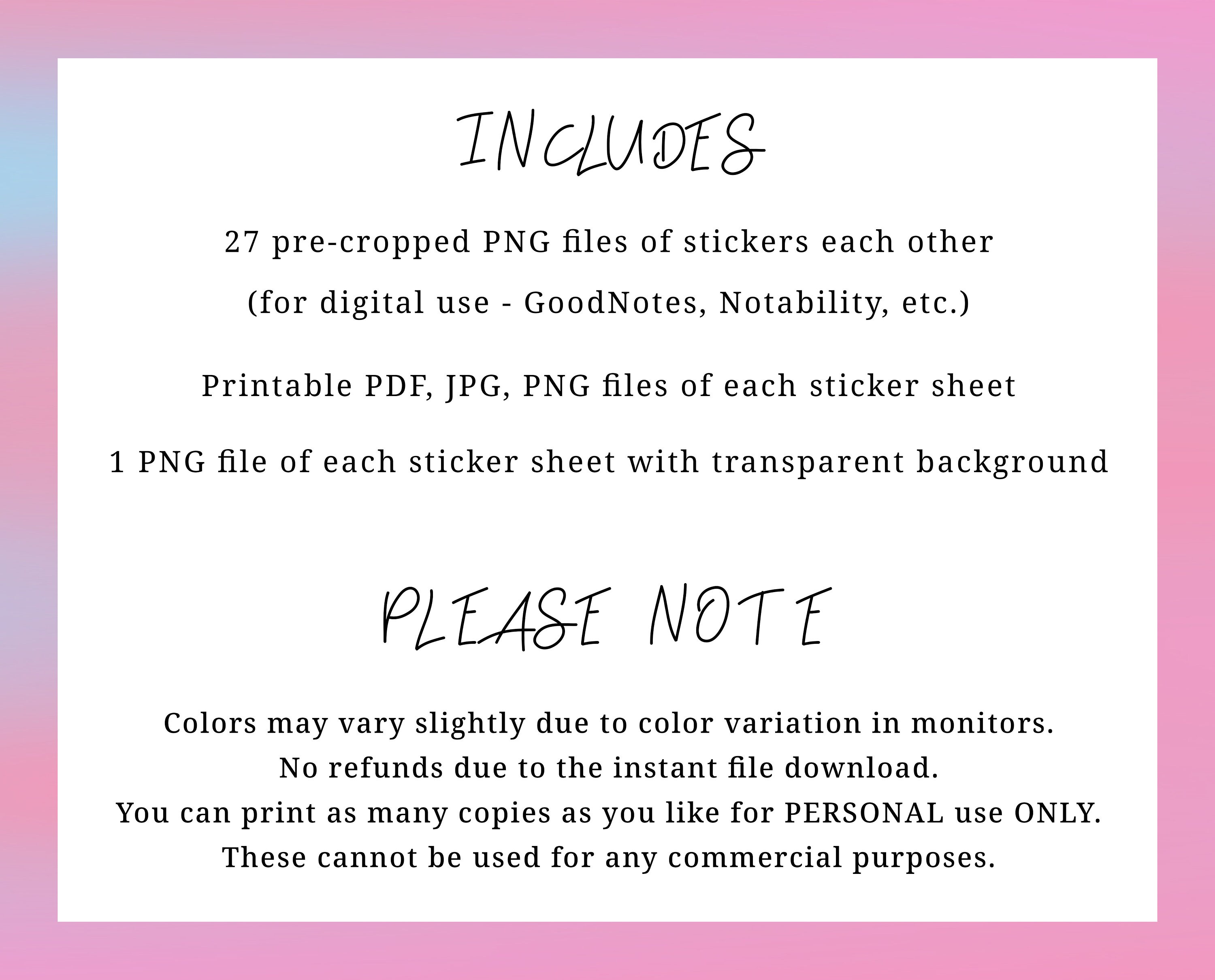 27 Cute Cat Digital Sticker Pack Cute Cat Printable Stickers - Etsy