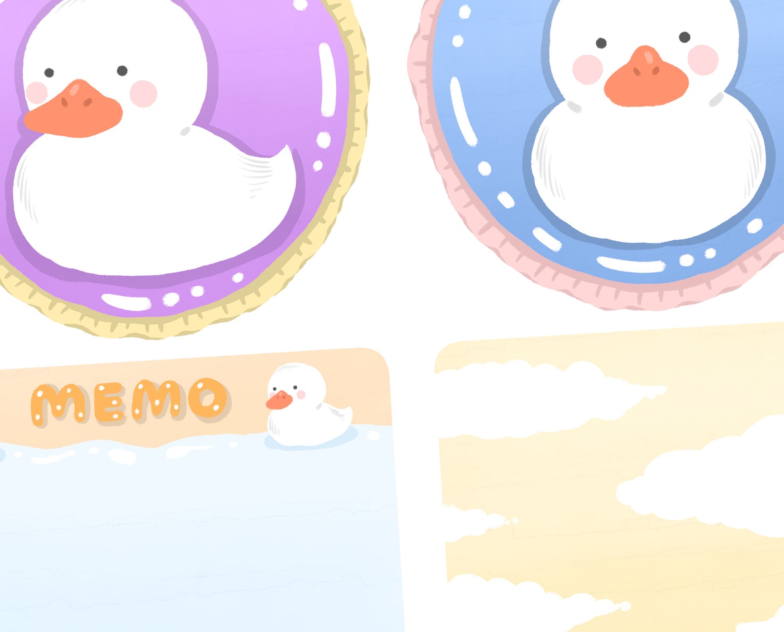 31 Cute Duck Digital Sticker Pack Cute Duck Printable - Etsy