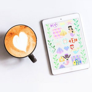 54 Mermaid Pixel Art Digital Sticker Pack Printable Stickers - Etsy