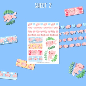 30 Cute Axolotl Digital Sticker Pack, Printable Stickers, Goodnotes ...