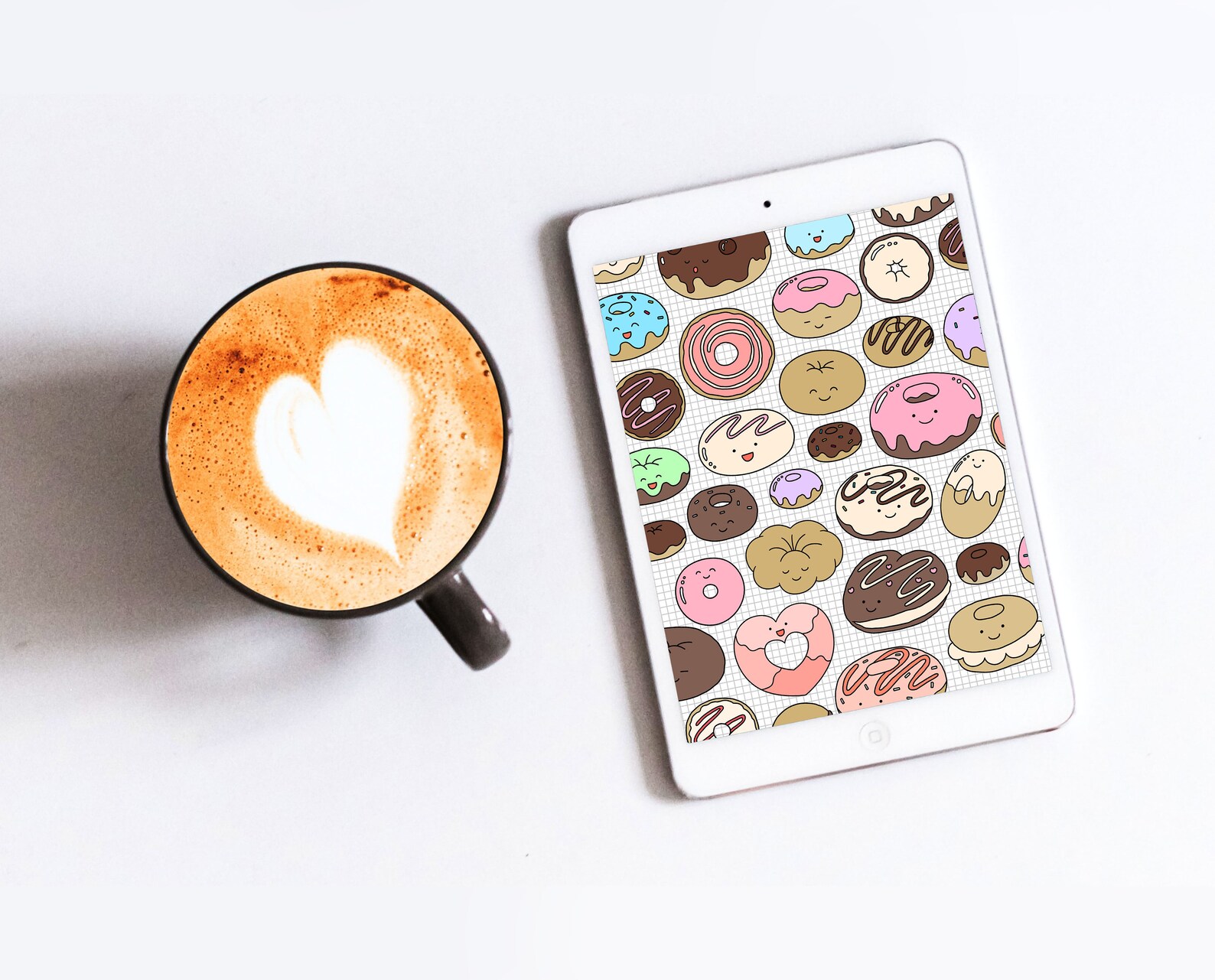 36 Cute Donut Digital Stickers, Cute Doughnut Printable Stickers, Cute ...