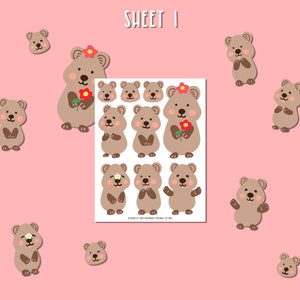 30 Cute Quokka Digital Sticker Pack Printable Stickers - Etsy