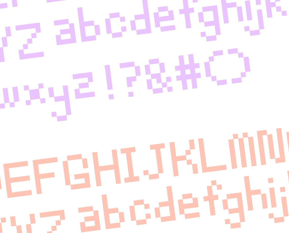 1392 Cute Pixel Alphabet Digital Sticker Pack Letter - Etsy