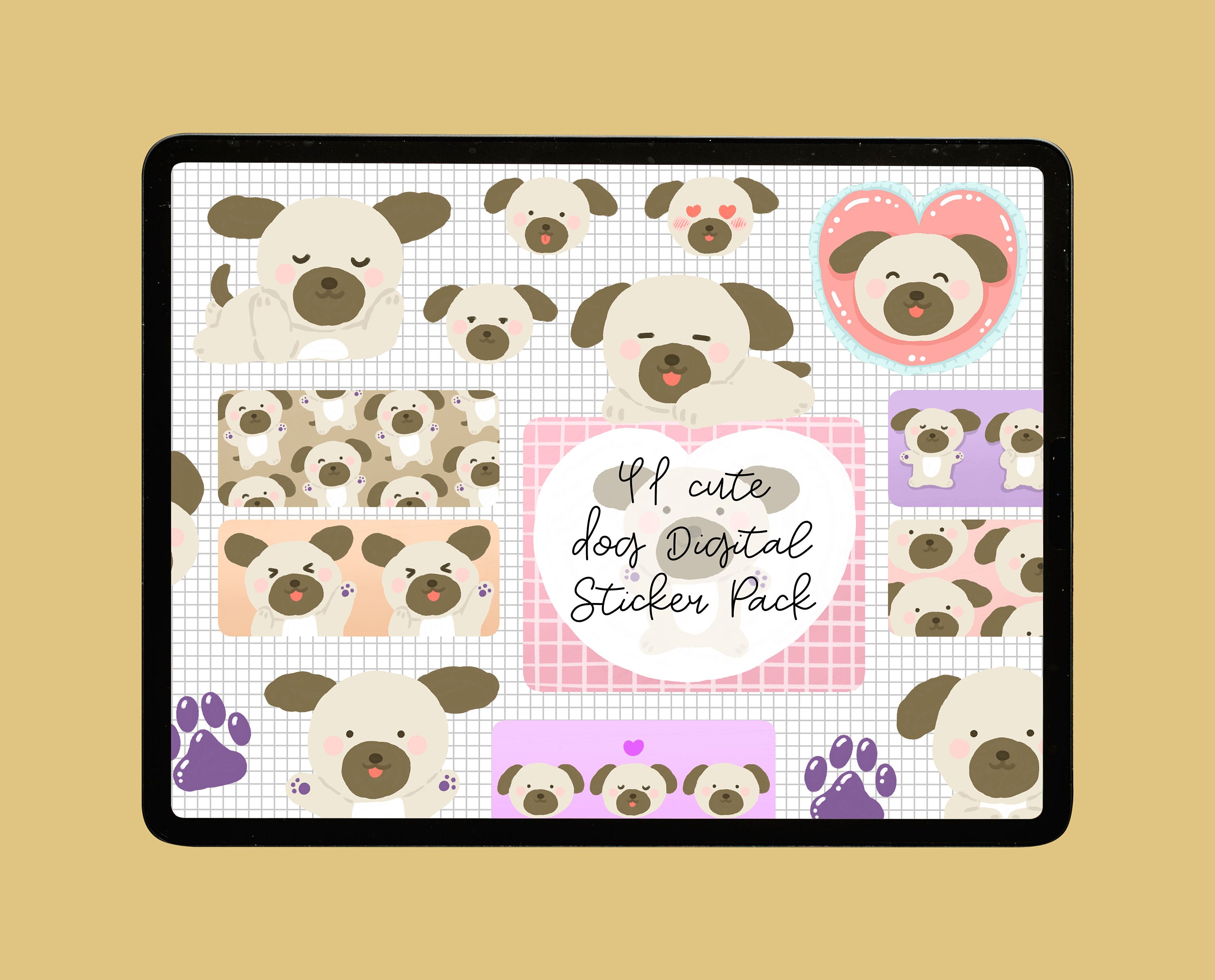 Dog Lover's Sticker Pack: Goodnotes, Planner, Printable, PNG, iPad ...