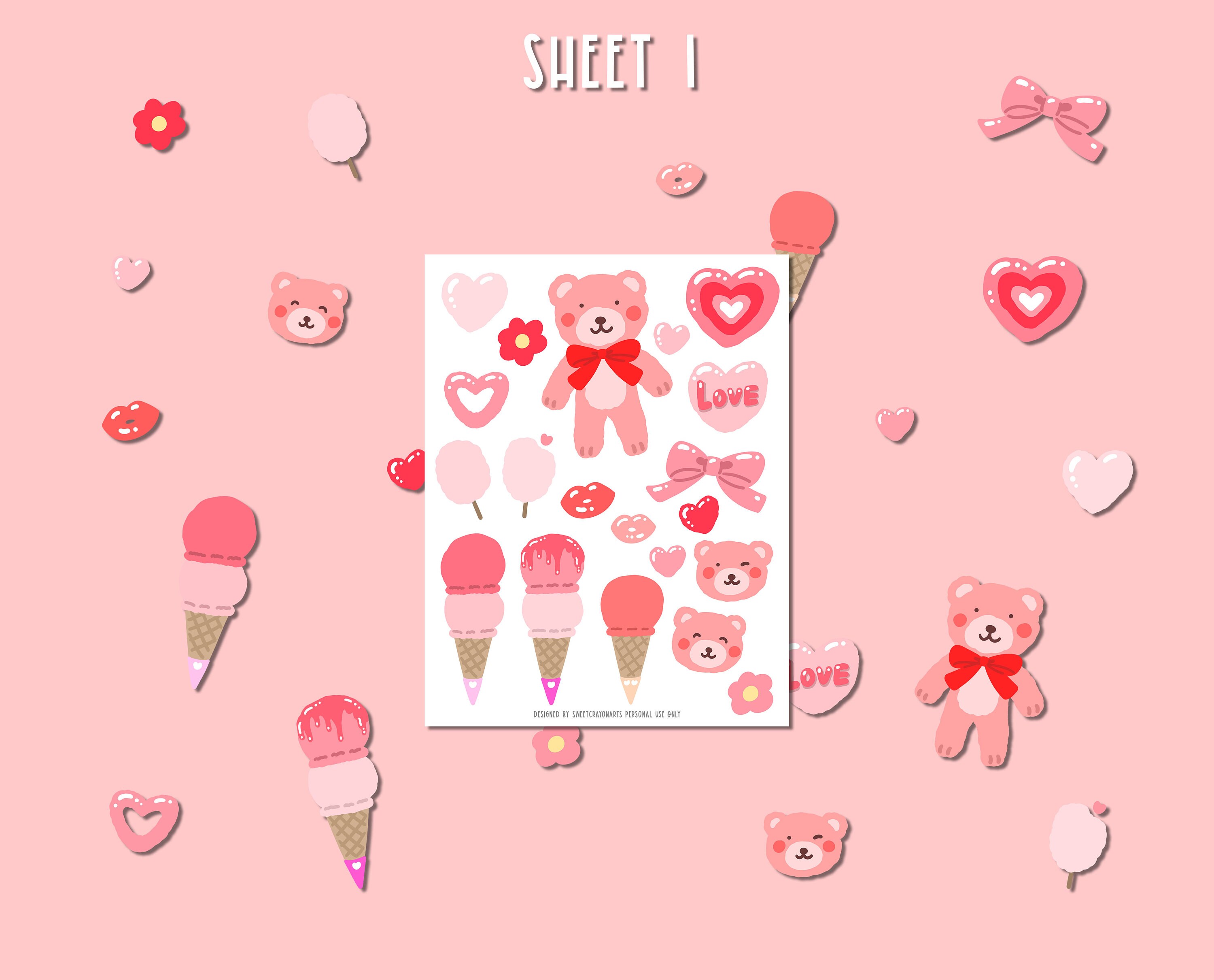 56 Cute Pink Digital Sticker Pack, Goodnotes Stickers, Printable ...