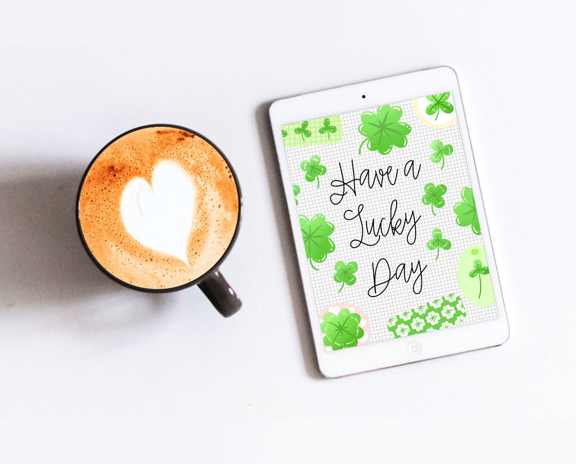 31 Cute Clover Digital Sticker Pack, Printable Four Leaf Clover ...