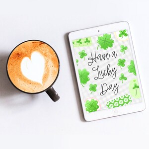 31 Cute Clover Digital Sticker Pack, Printable Four Leaf Clover ...