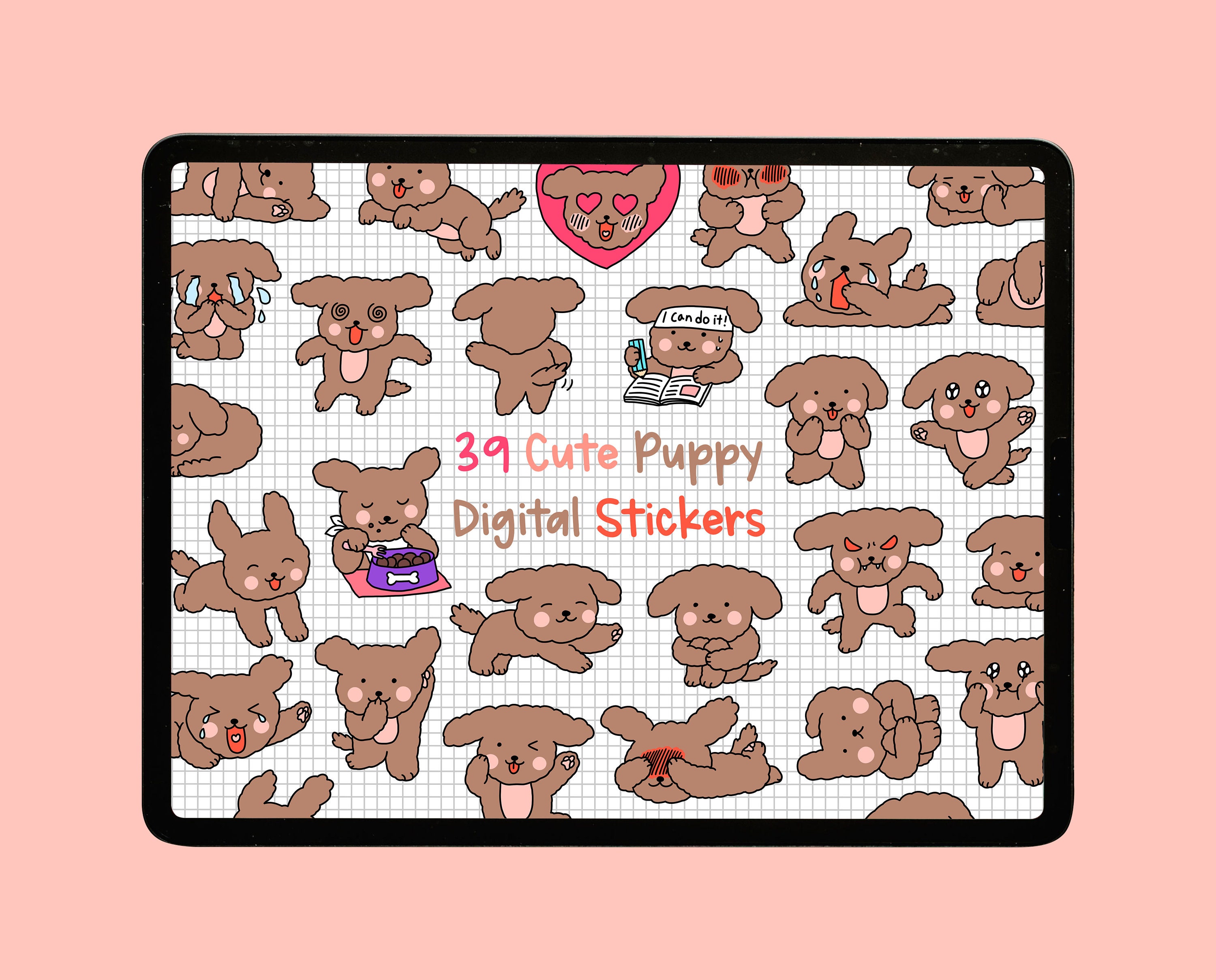 Puppy Love: Goodnotes, Printable, and Digital Sticker Pack - Etsy