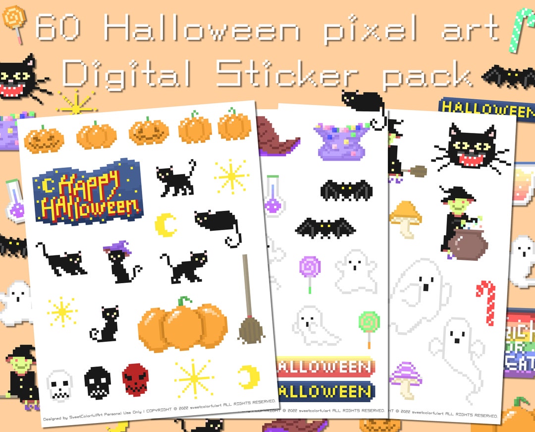 Halloween Delight: Digital Stickers for Goodnotes, Printables, and iPad ...