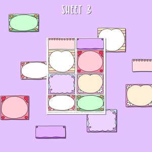 53 Cute Heart Digital Stickers Heart Shape Printable - Etsy