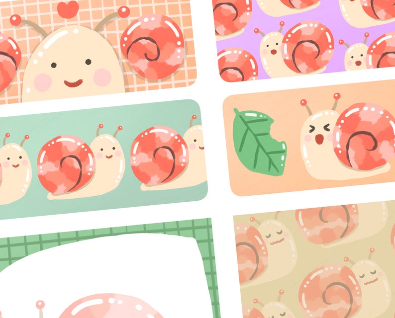 Snail Sticker Pack: Cute and Colorful Goodnotes, Printable, and Digital ...