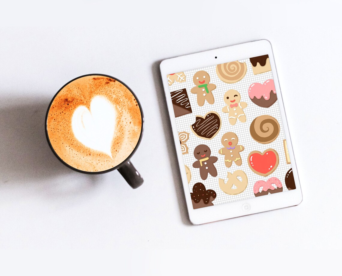 60 Cute Cookie Digital Sticker Pack Cookie Printable - Etsy