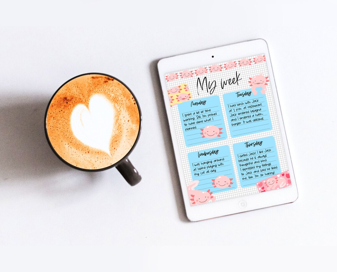 30 Cute Axolotl Digital Sticker Pack Printable Stickers - Etsy