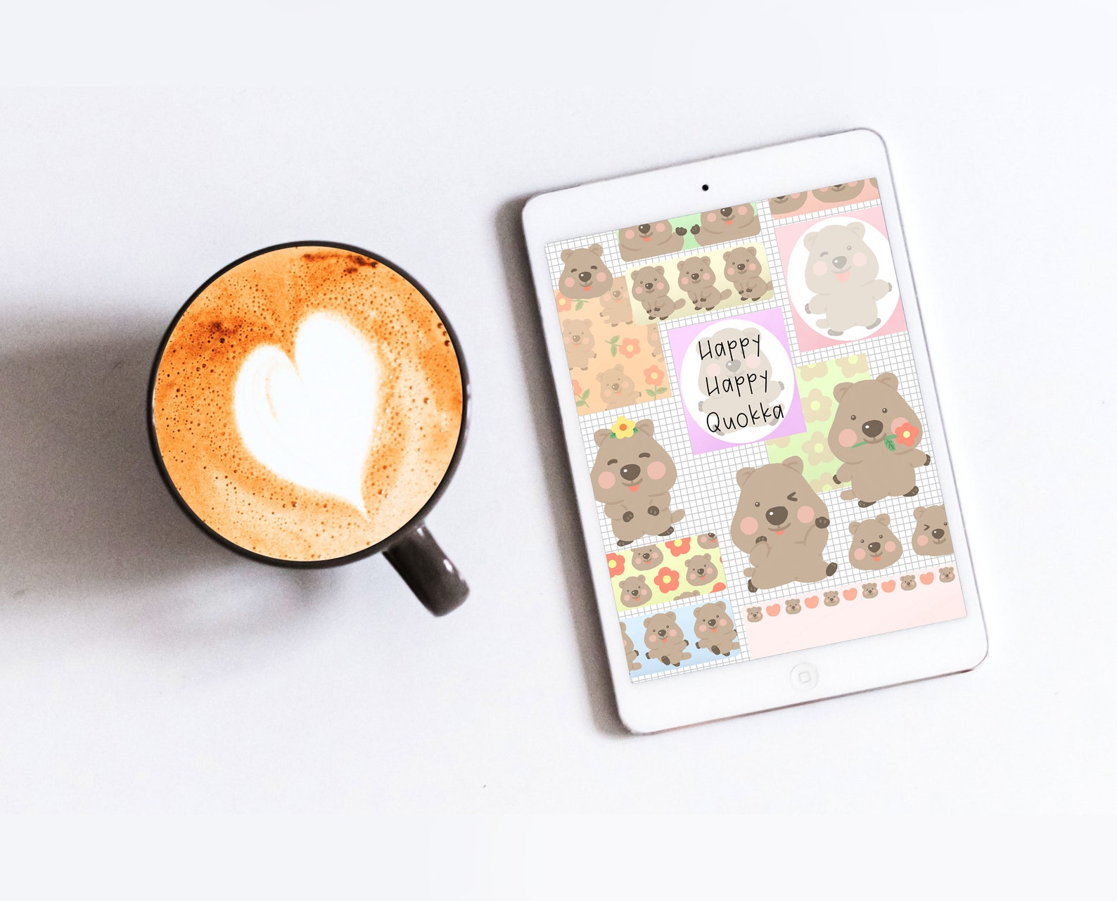 37 Cute Quokka Digital Sticker Pack, Cute Quokka Printable Stickers ...