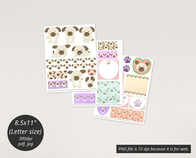 Dog Lover's Sticker Pack: Goodnotes, Planner, Printable, PNG, iPad ...