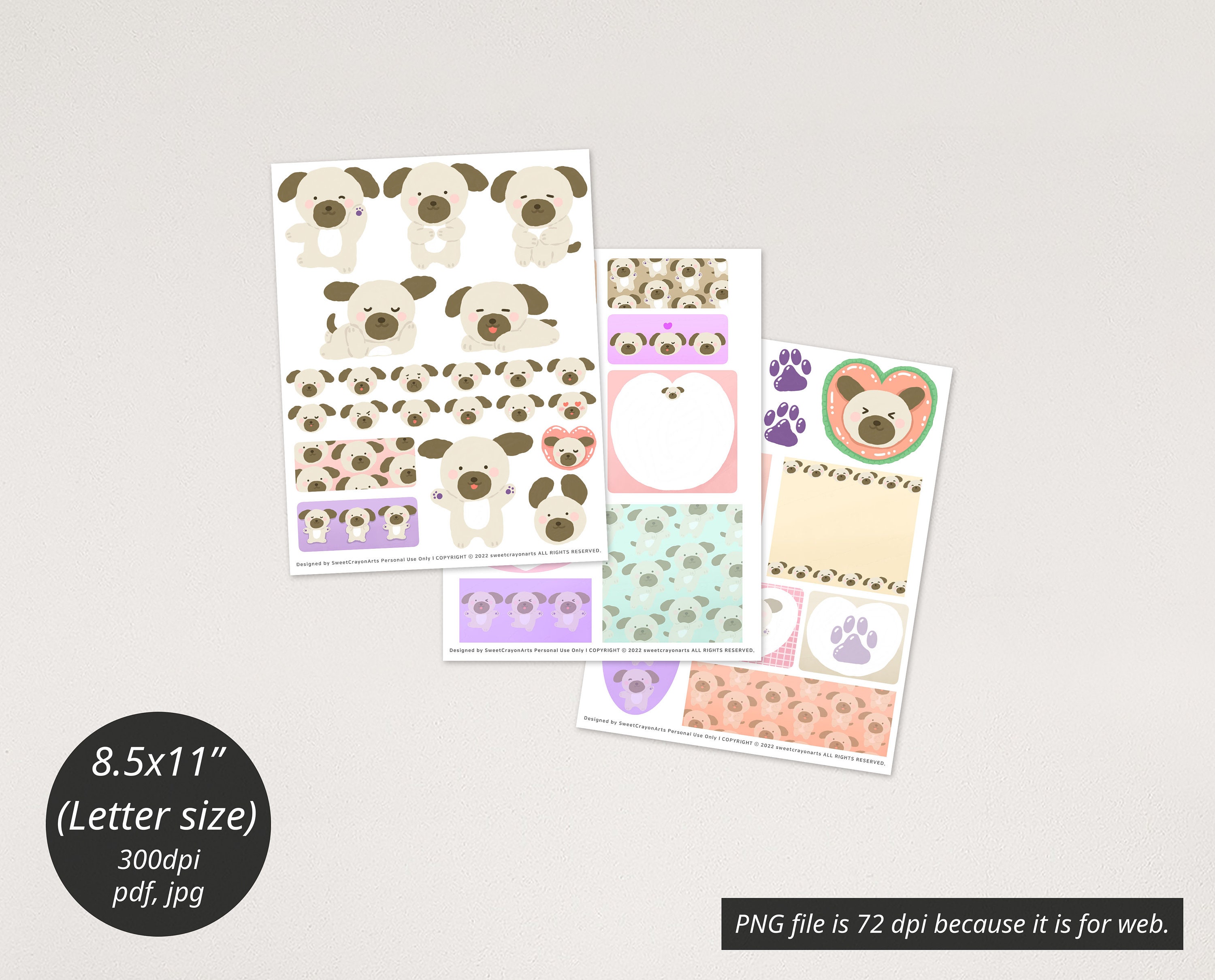 Dog Lover's Sticker Pack: Goodnotes, Planner, Printable, PNG, iPad ...