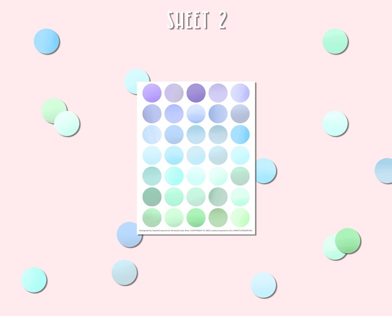 105 Pastel Tone Digital Sticker Pack Printable Stickers - Etsy