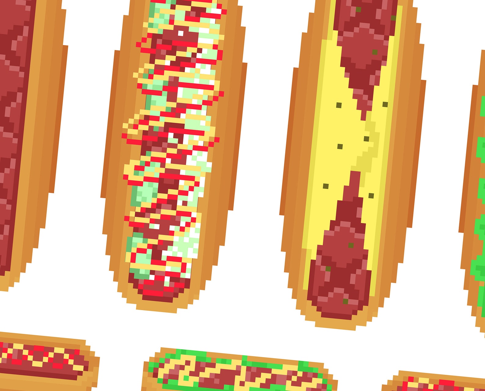 43 Cute Fast Food Pixel Art Digital Stickers Hamburger - Etsy