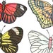 8 Butterfly Digital Stickers, Butterfly Printable Stickers, Goodnotes ...