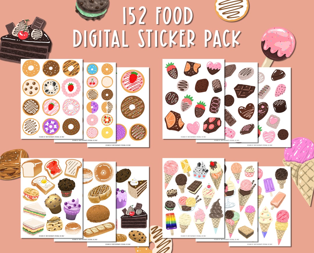 Sweet Treats Sticker Pack: Goodnotes, Printable, and Digital Stickers ...