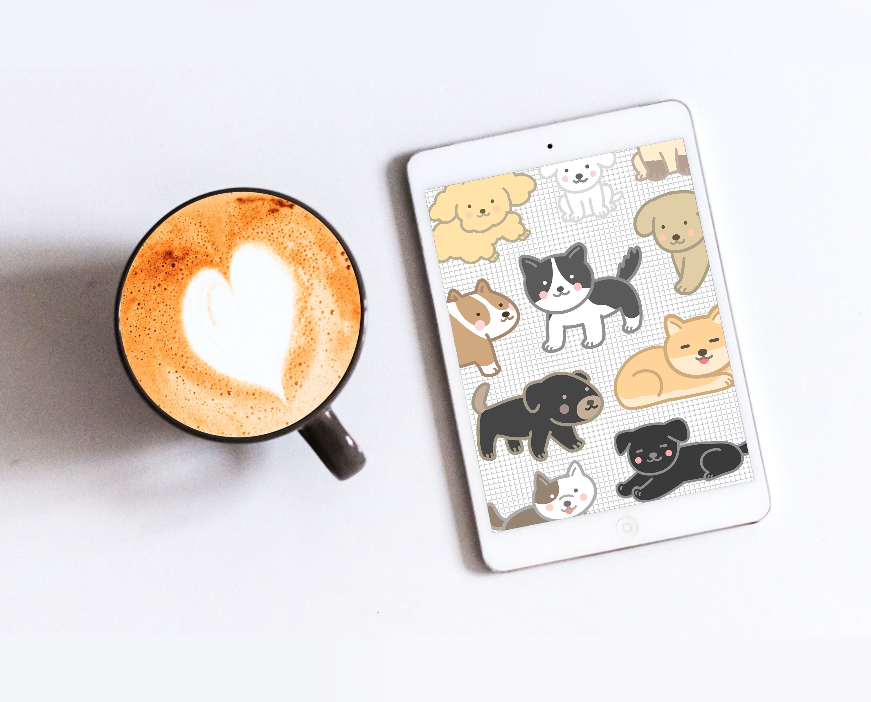 24 Cute Dog Digital Sticker Pack Cute Puppy Printable - Etsy