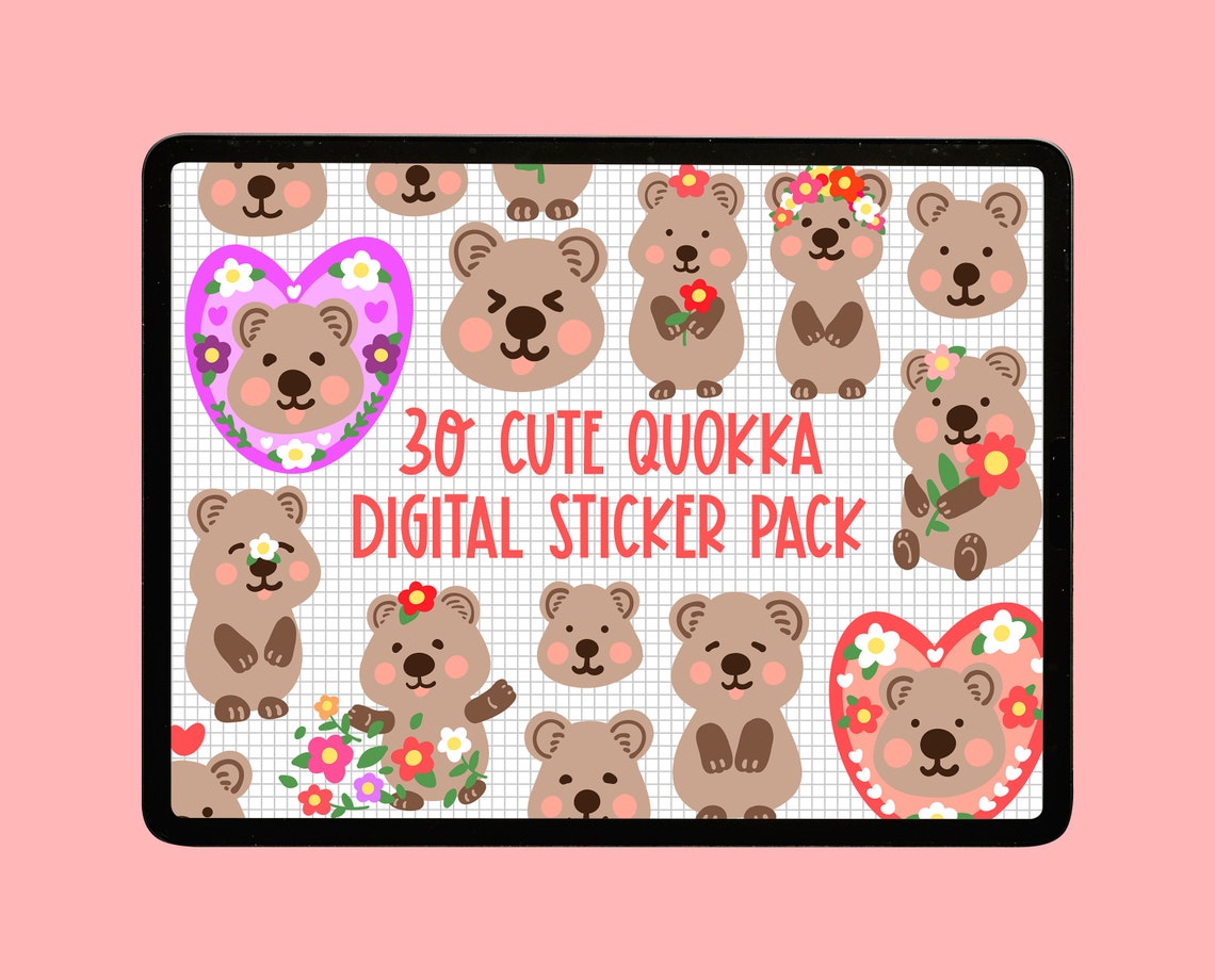 30 Cute Quokka Digital Sticker Pack Printable Stickers - Etsy