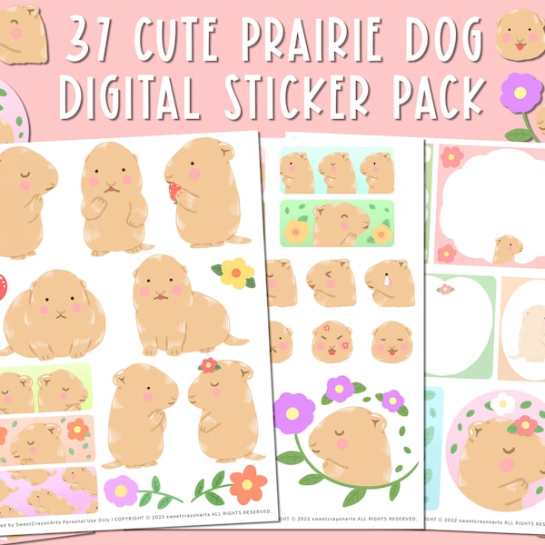 Cute Prairie Dog Sticker - Etsy