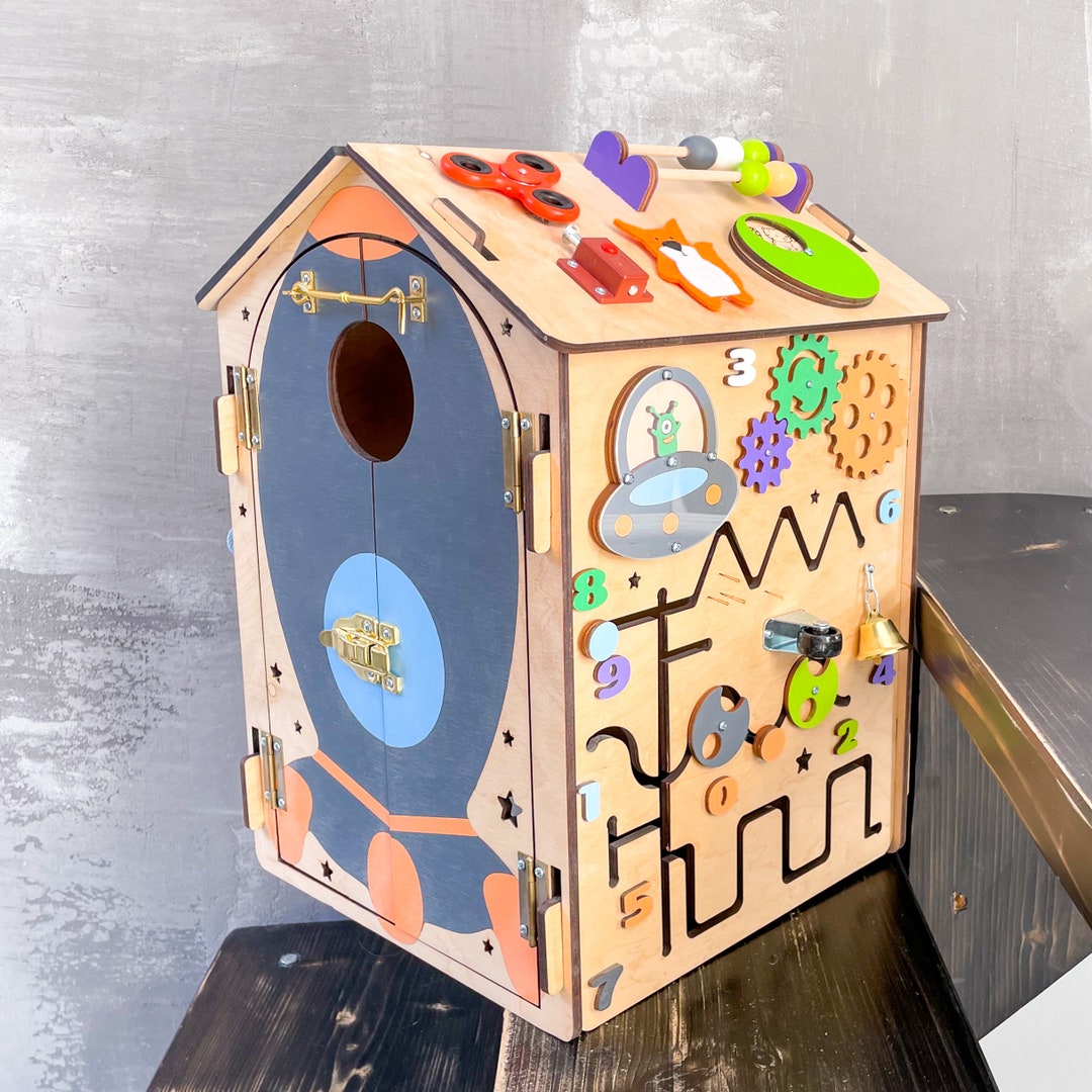 Custom Busy House, Busy Board House, Busy House, Wooden Toy, Busy Board ... Custom Busy House, Busy Board House, Busy House, Wooden Toy, Busy Board ...
