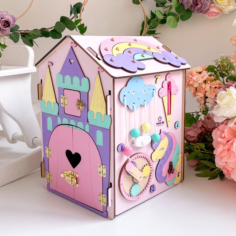 Custom Busy House, Busy Board House, Busy House, Wooden Toy, Busy Board ...