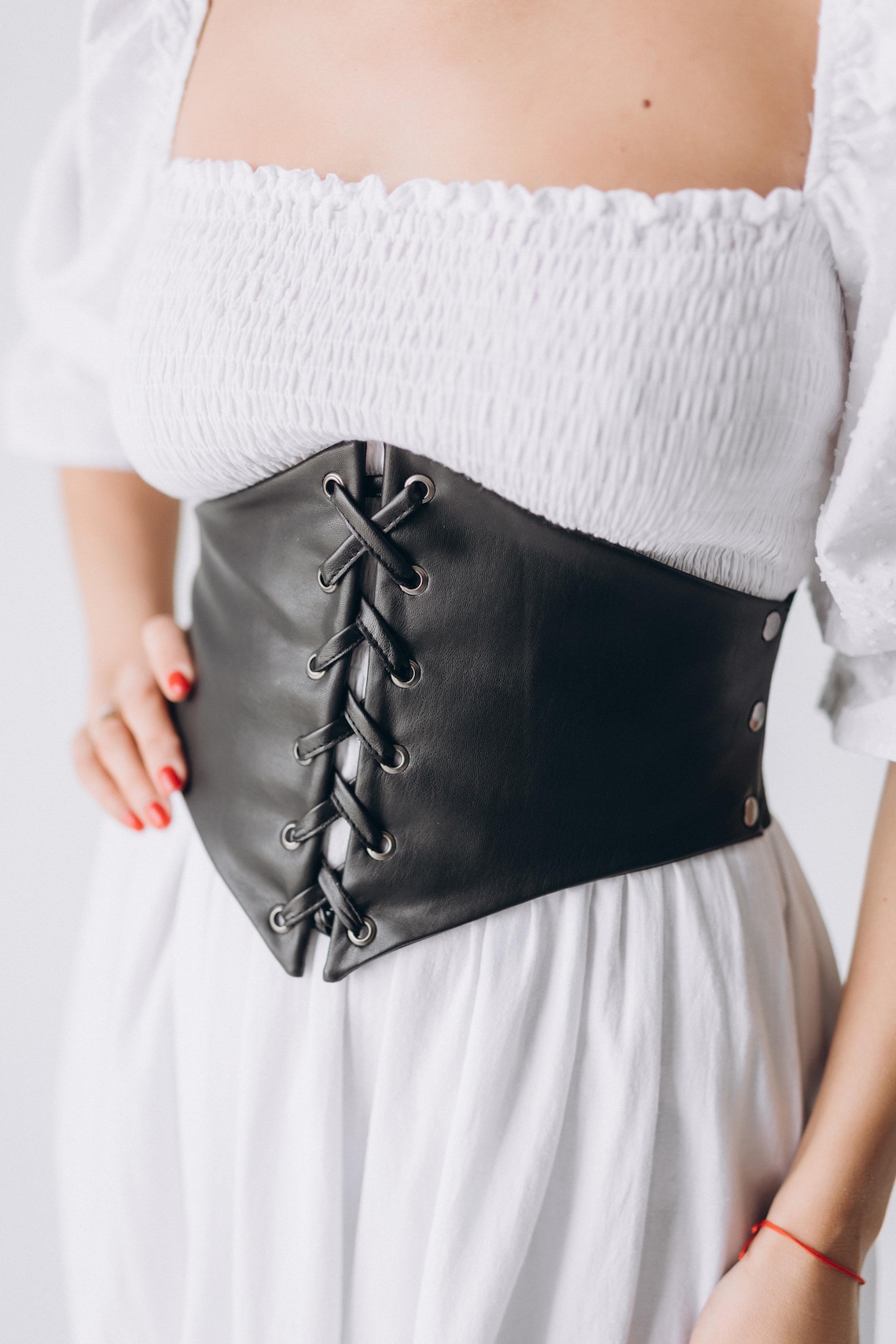 Leather Wide Corset Underbust Corset Corset Belt For Women Etsy
