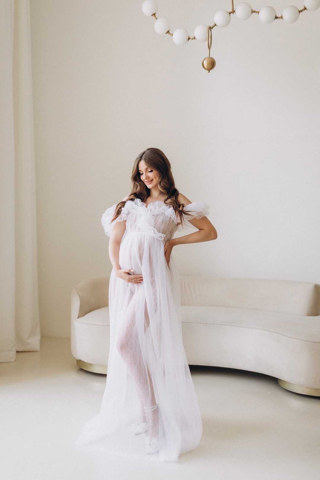 Sheer Maternity Gown, Boho Maternity Gown, Beautiful Maternity Dress ...
