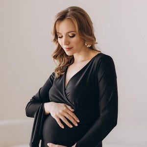 Goth Dress, Black Evening Gown, Maternity Gown, Bridesmaid Dress, Black ...