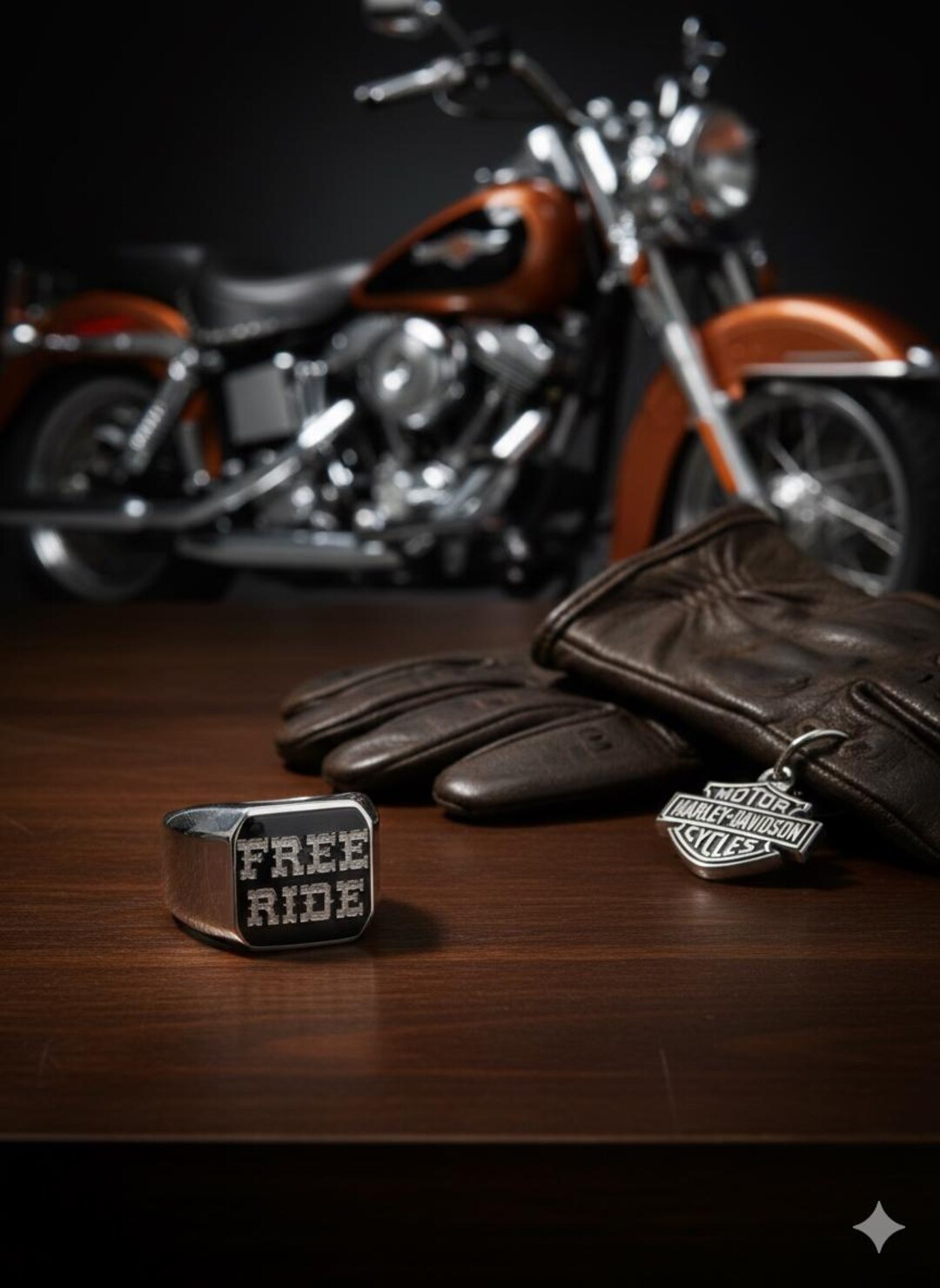Personalized Biker Signet Ring – Harley Davidson Style – Men's ...