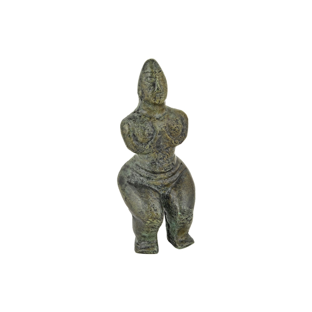 Primitive Cycladic Figurine – Handmade Ancient Greek Bronze Idol ...