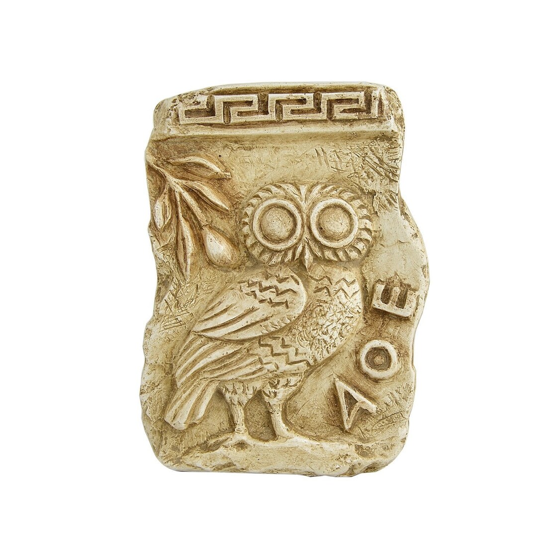 Athenian Owl Relief – Greek Wall Art Inspired by the Holy Bird of ...