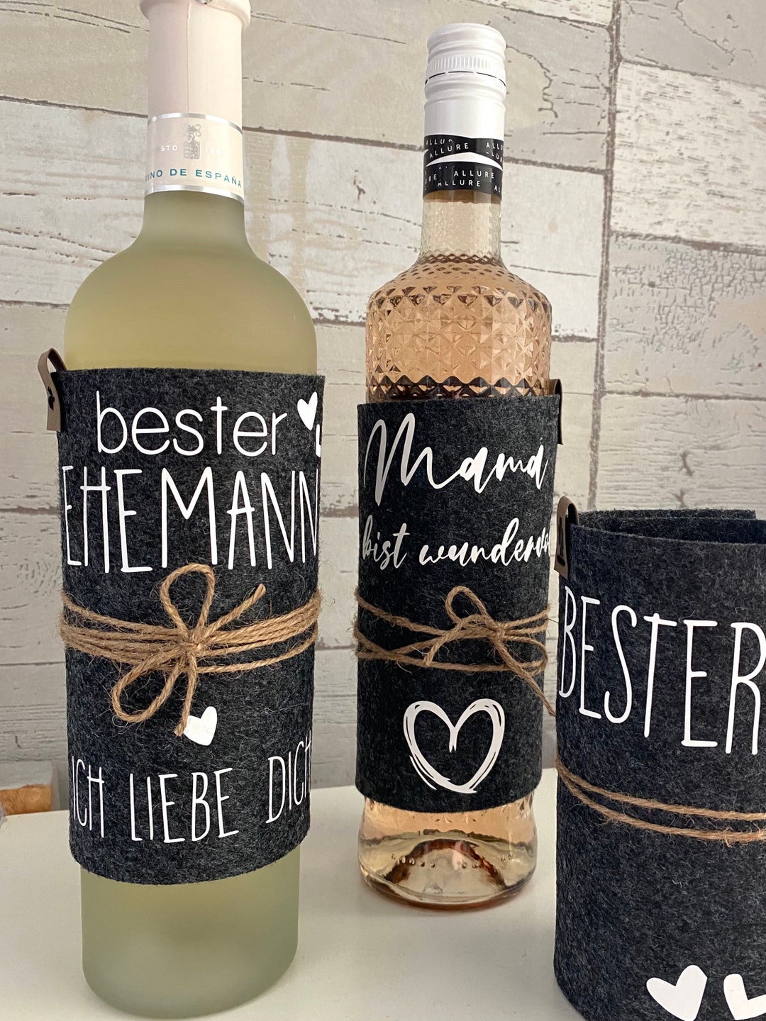 Gift Wine Bottle Banderole Packaging Personalized, Gift Mother's Day ...