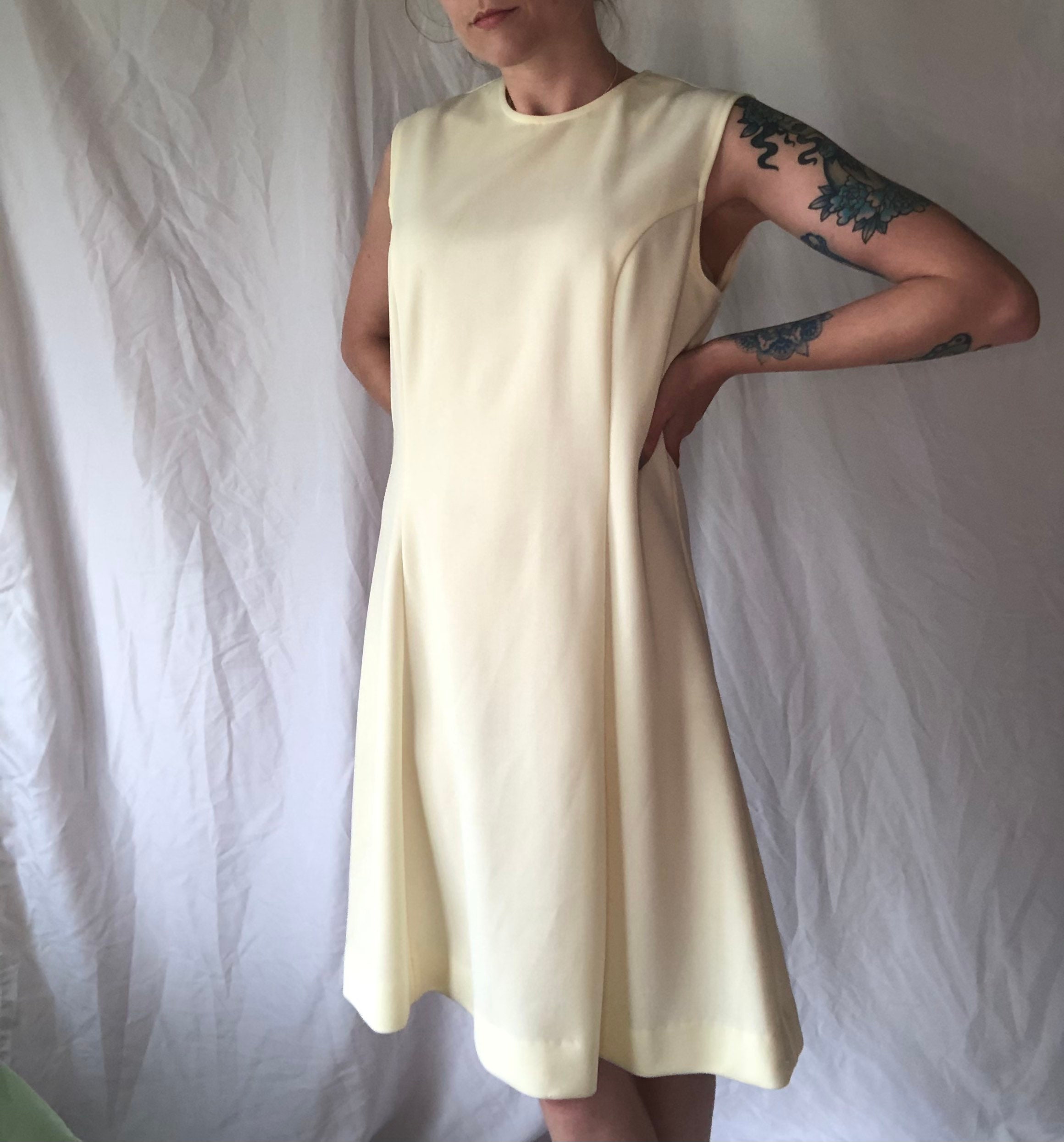 Vintage 60s White Sears Dress - Etsy