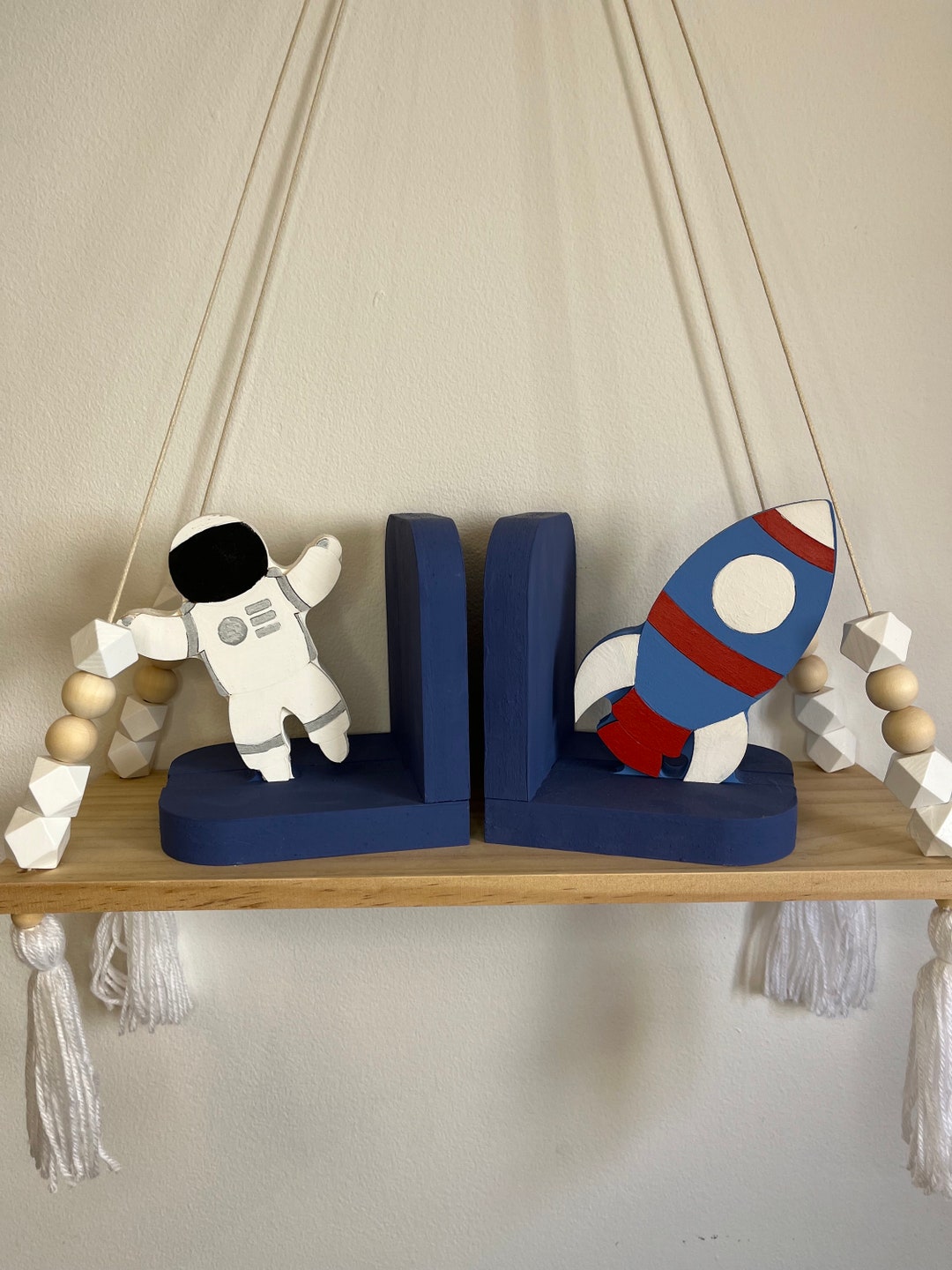 Rocket Astronaut Space Bookends - Etsy