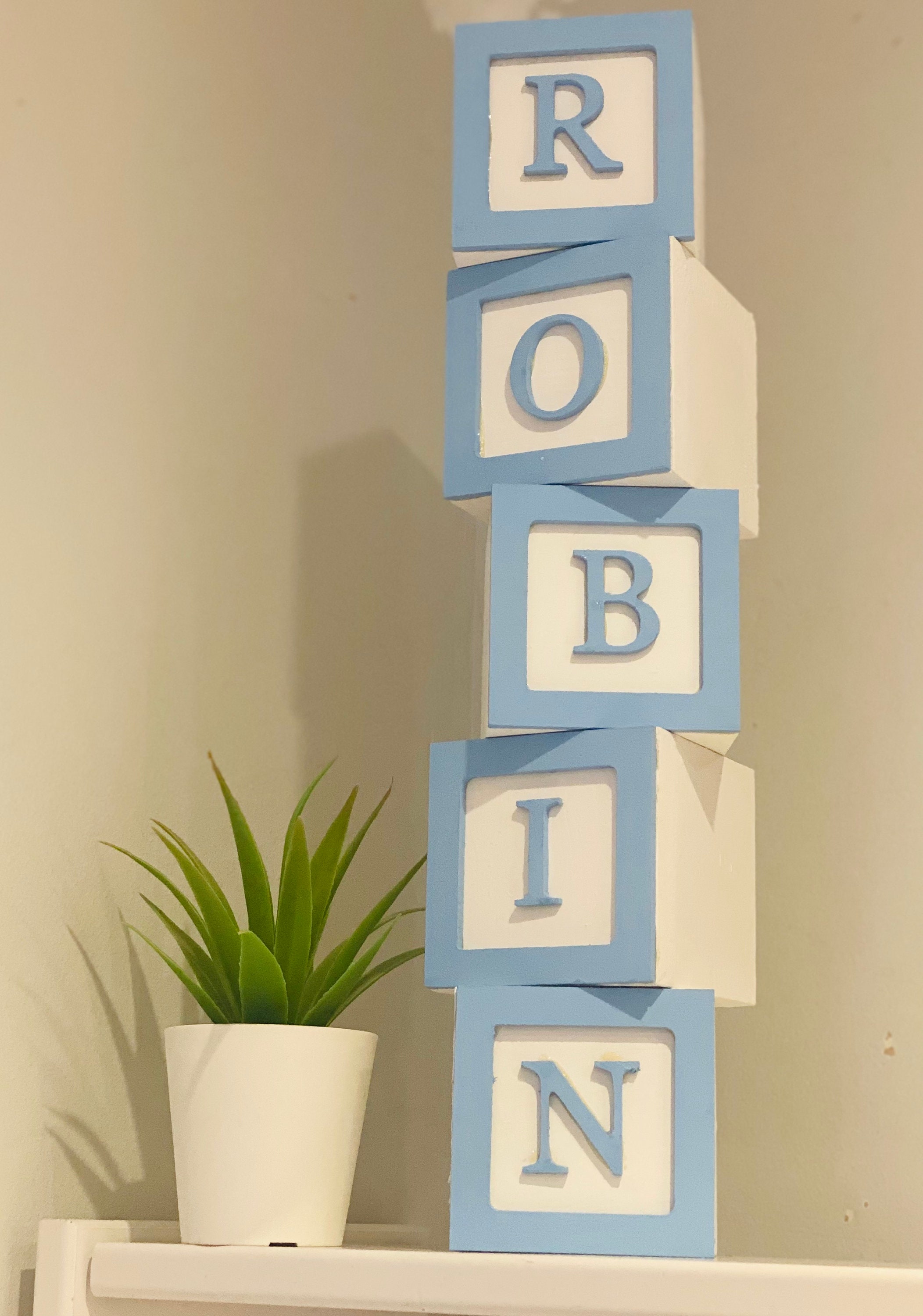 Personalised Name Blocks Baby Nursery Baby Shower - Etsy