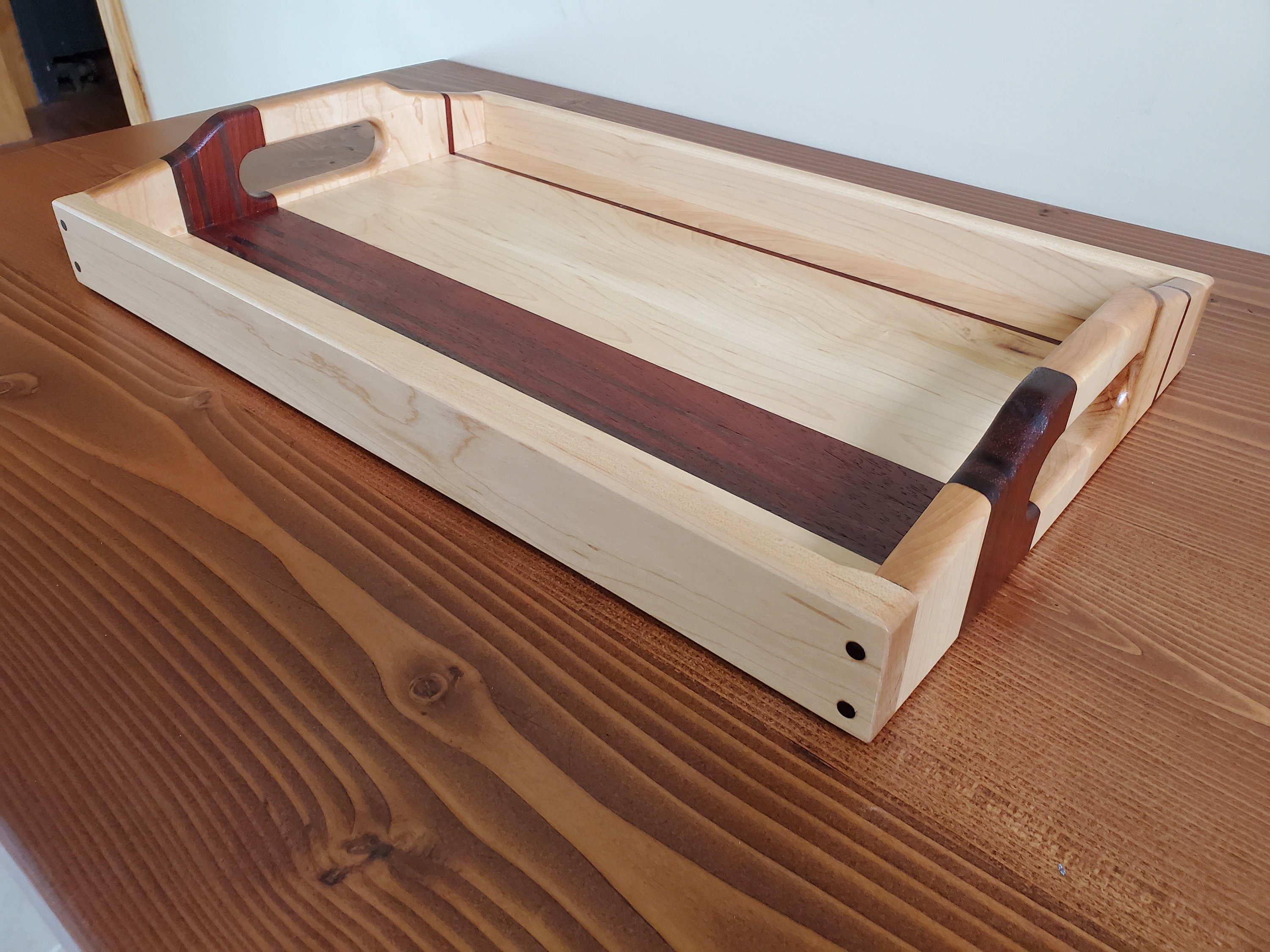 Handcrafted Wooden Serving Trays | Entertaining | Solid Wood Trays ...