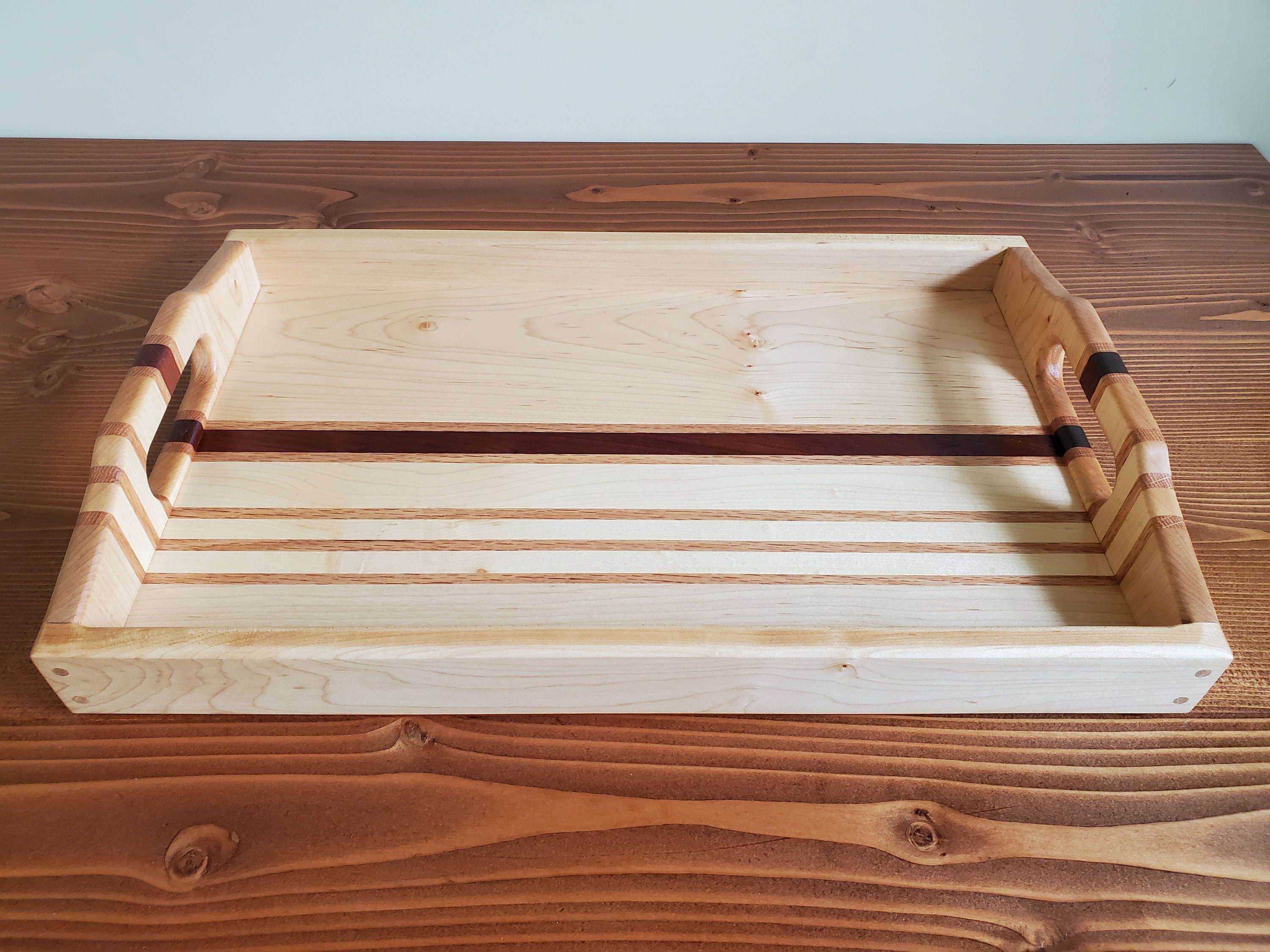 Handcrafted Wooden Serving Trays | Entertaining | Solid Wood Trays ...