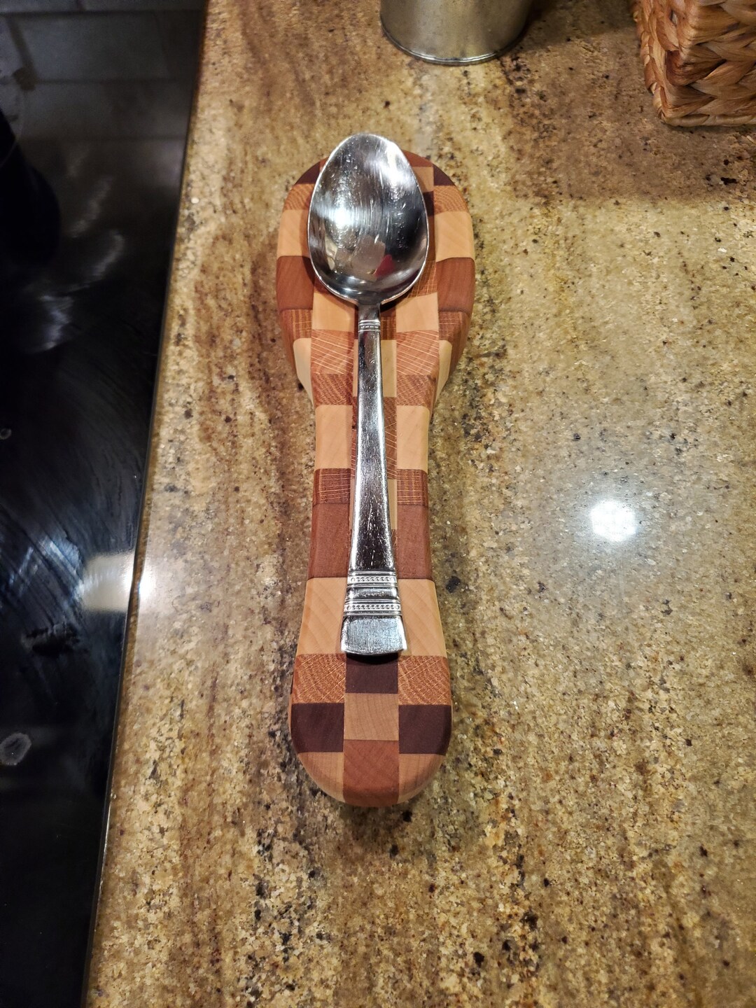 Wooden Spoon Rest End Grain Spoon Rest - Etsy