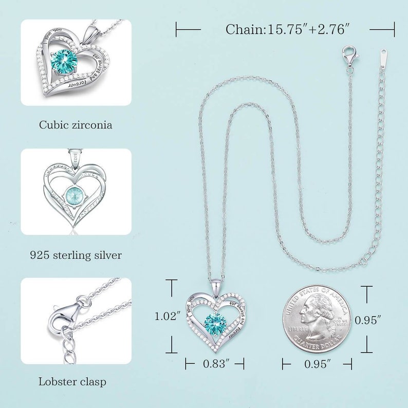 December Birthstone Necklace - Etsy